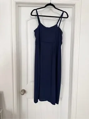 Studio | Dresses | Studio Navy Buttonfront Mini Dress With Spaghetti ...